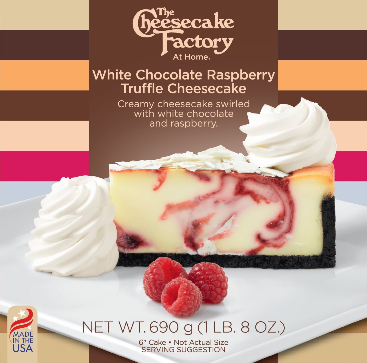Cheesecake chocolate blanco frambuesa y trufa 680 g Cheesecake Factory